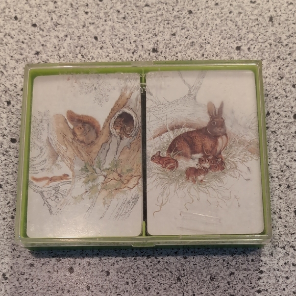 Hallmark | Games | Vintage Hallmark Double Deck Plastic Coated Rabbits ...